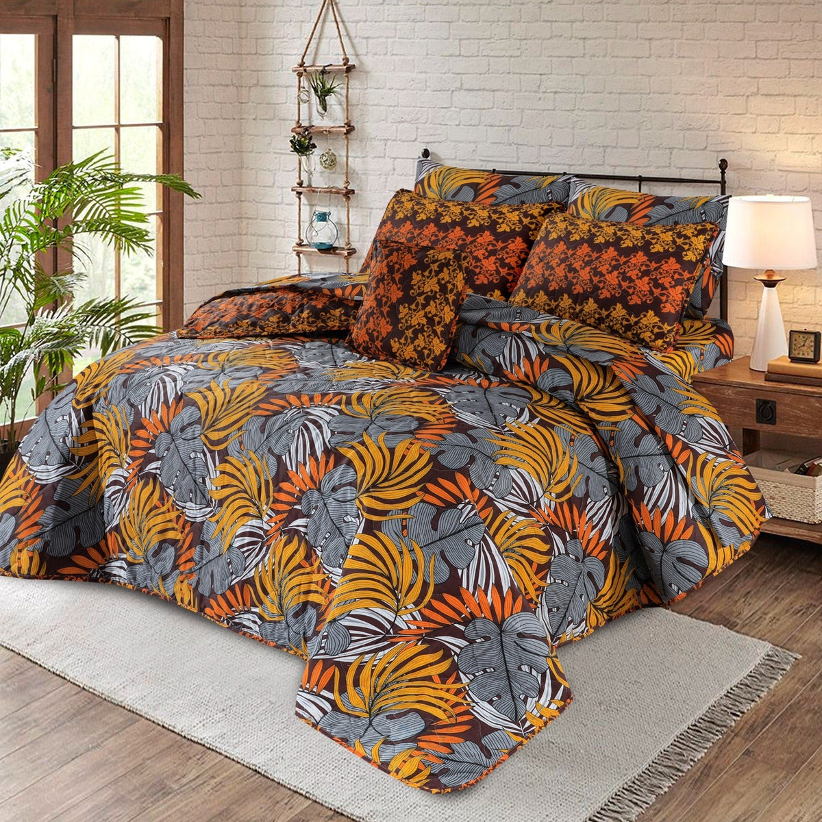 7 Pcs Comforter Set King Size Design KCC 17 – Miraaz Store