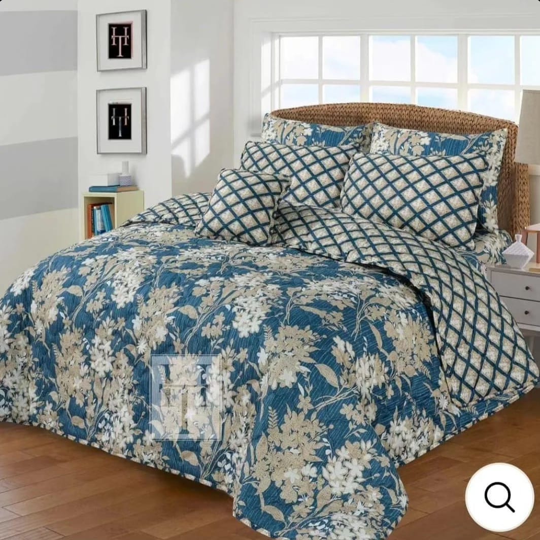 7 Pcs Comforter Set King Size Design KCC 52 – Miraaz Store