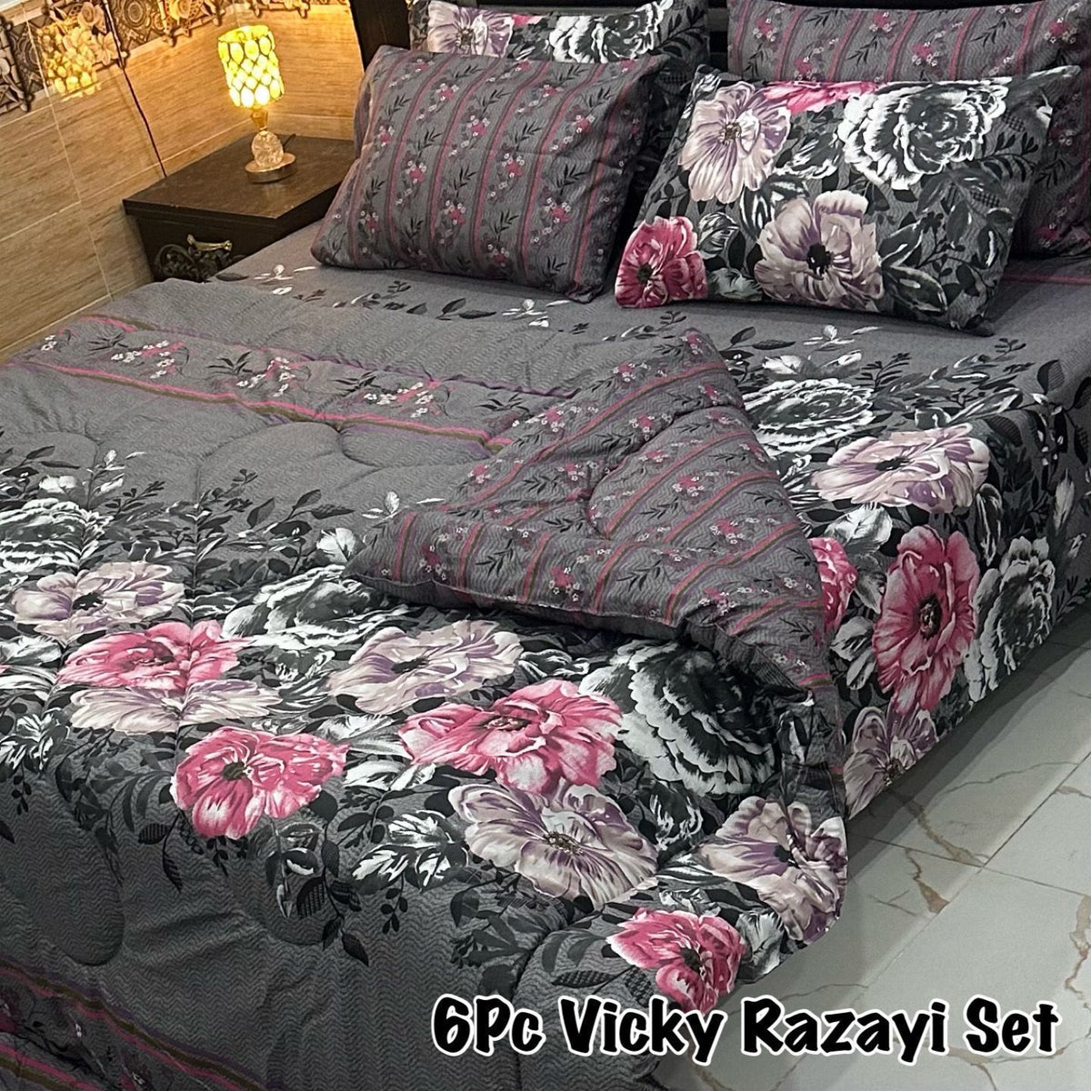 6 pc Winter Razai Set (Heavy Filling) RZ-67 – Miraaz Store